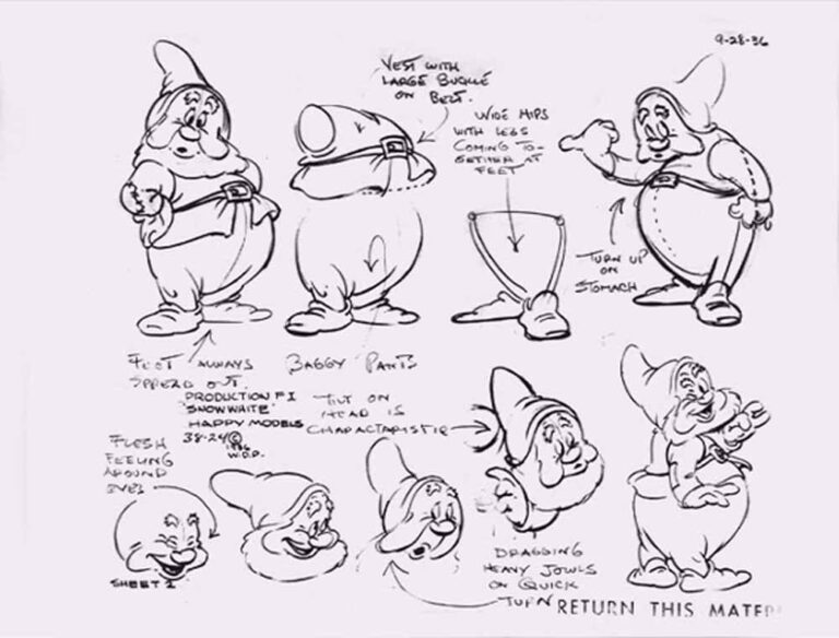 Model Sheets - Snow White Museum