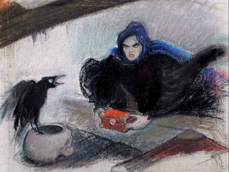 Sequence 7A – Queen Leaves Mirror – Prepares Disguise - Snow White Museum
